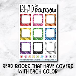 Read the Rainbow Challenge Book Journal Stickers - Etsy