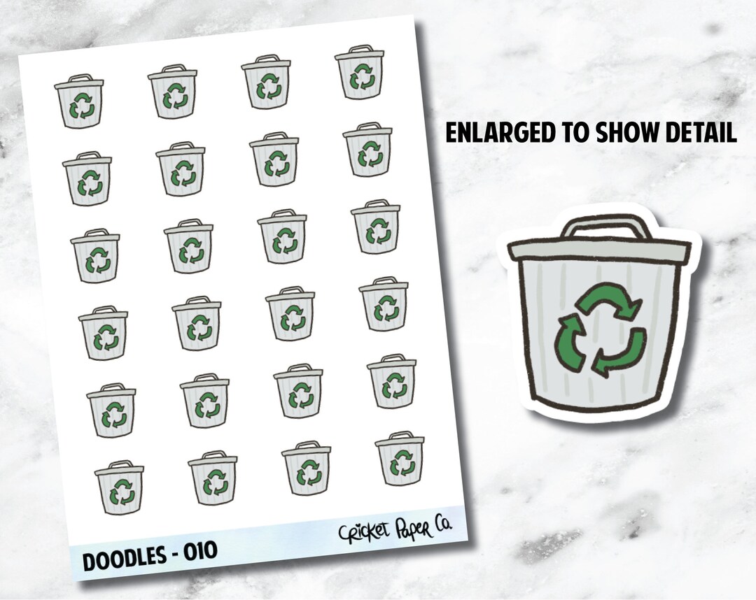 Recycling, Recycle Day, Chores Hand Drawn Doodles - 010 - Etsy