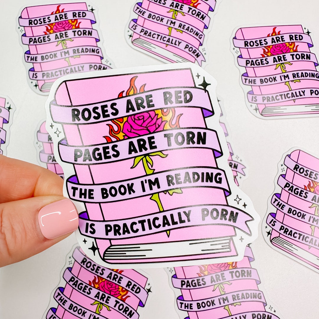 Roses Are Red Spicy Books - Bookish Vinyl Sticker - Etsy