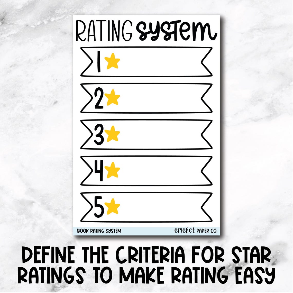 Book Rating System Tracker Book Journal Stickers - Etsy