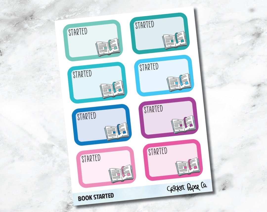 Book Started - Reading and Bookish Planner Stickers - Etsy