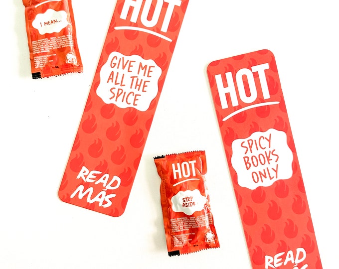 Spicy Books Hot Sauce Packet Inspired Bookmark - Etsy
