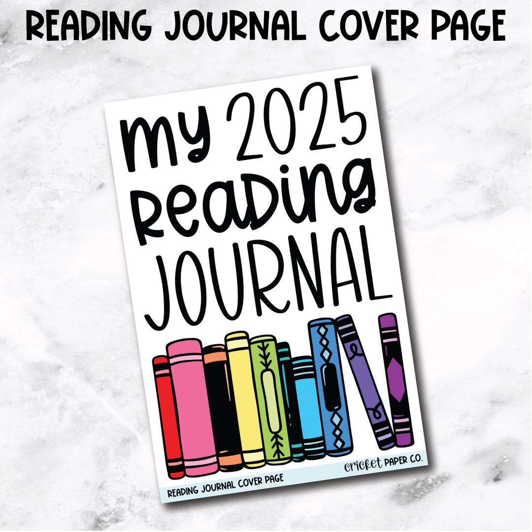 Reading Journal Cover Page Book Journal Stickers - Etsy