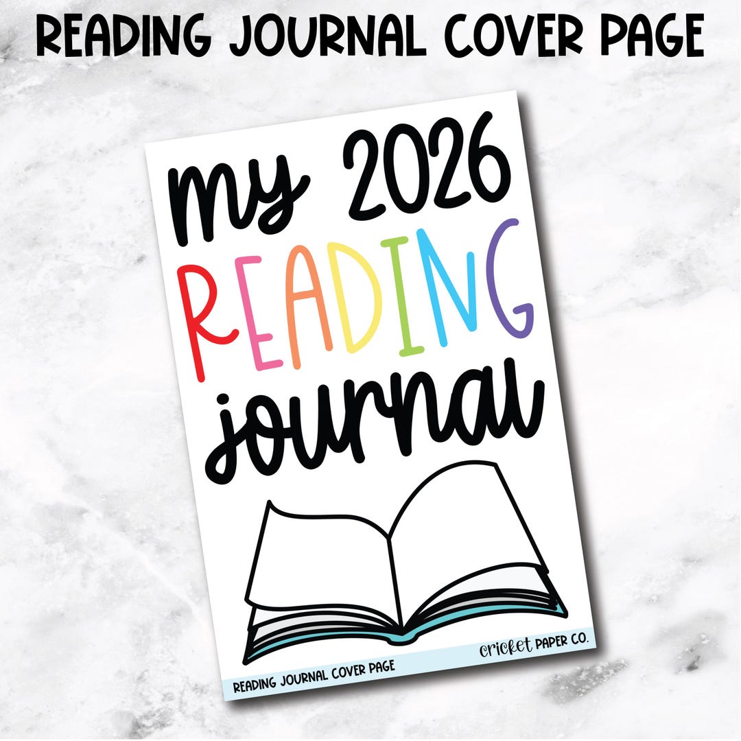 2026 Reading Journal Cover Page Book Journal Stickers - Etsy