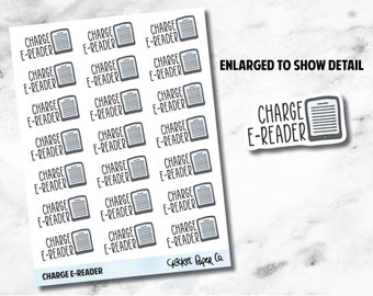 Charge Ereader Stickers Rainbow or Black E-reader Stickers - Etsy