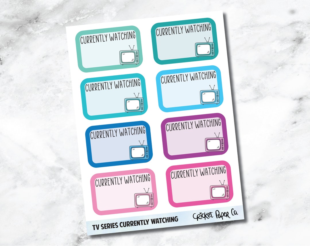 TV Series Currently Watching - Television and Movie Planner Stickers - Etsy
