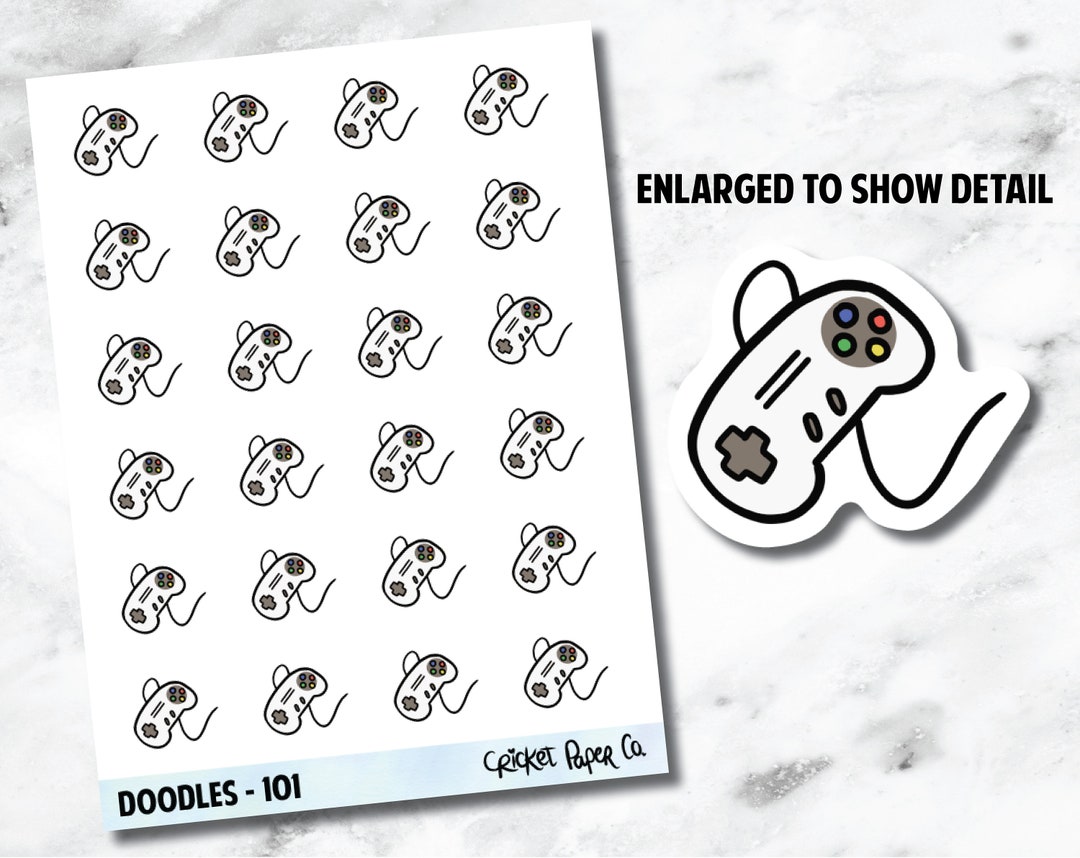 Video Game, Gaming, Game Night Hand Drawn Doodles - 101 - Etsy