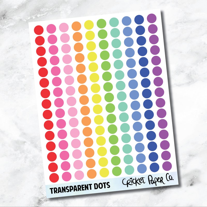 Coloured Dot Stickers - Etsy