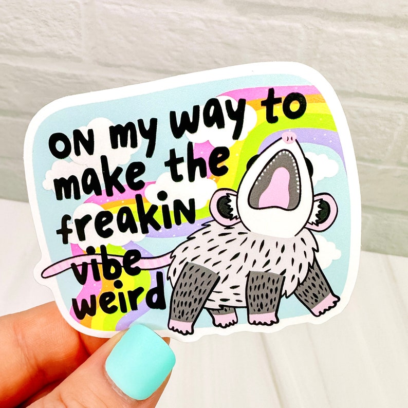 Make the Vibe Weird - Decorative Vinyl Sticker - Etsy