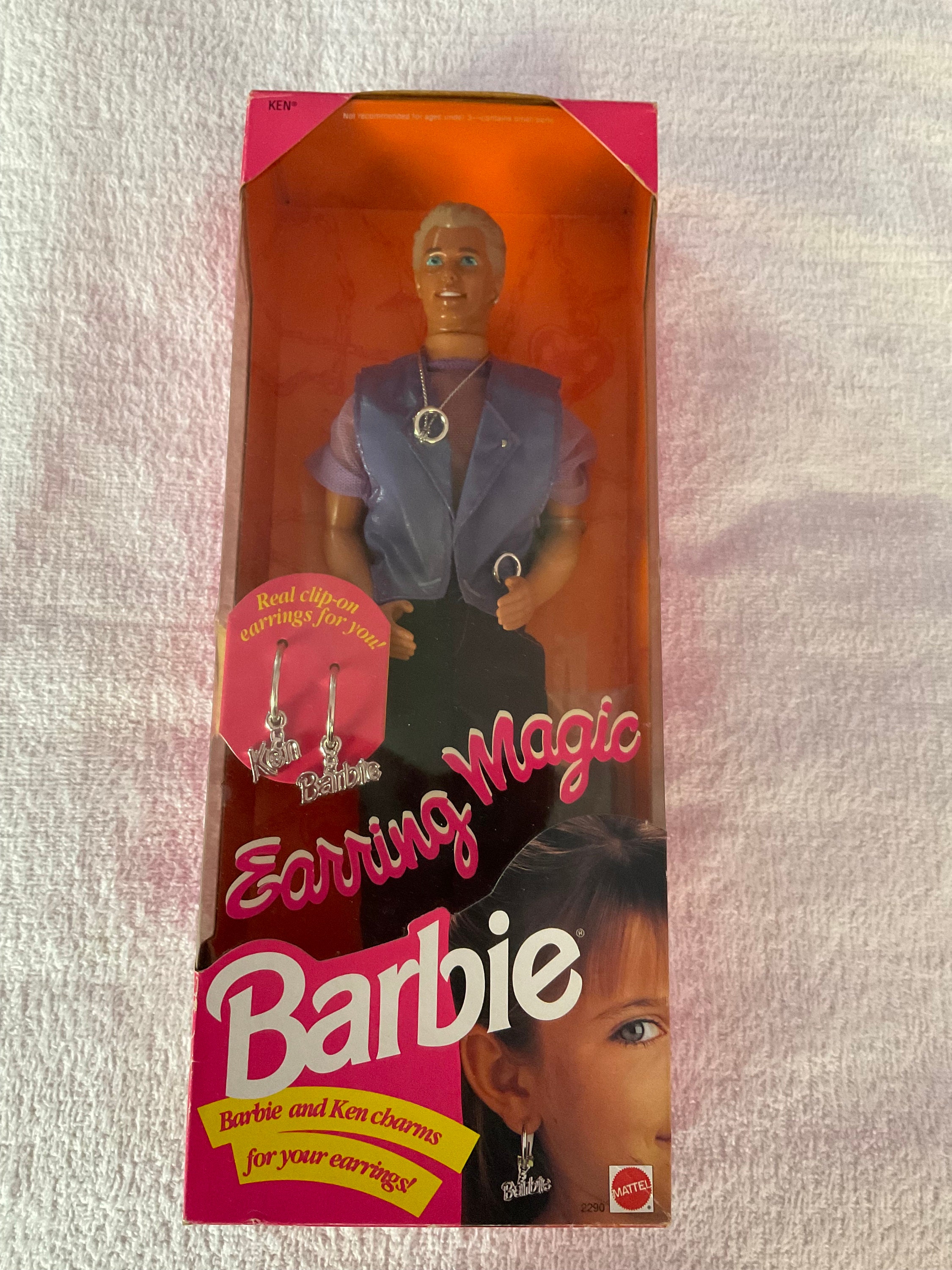 Vintage 1992 Barbie Earring Magic Ken Doll LGBTQ # 2290 , Discontinued ...
