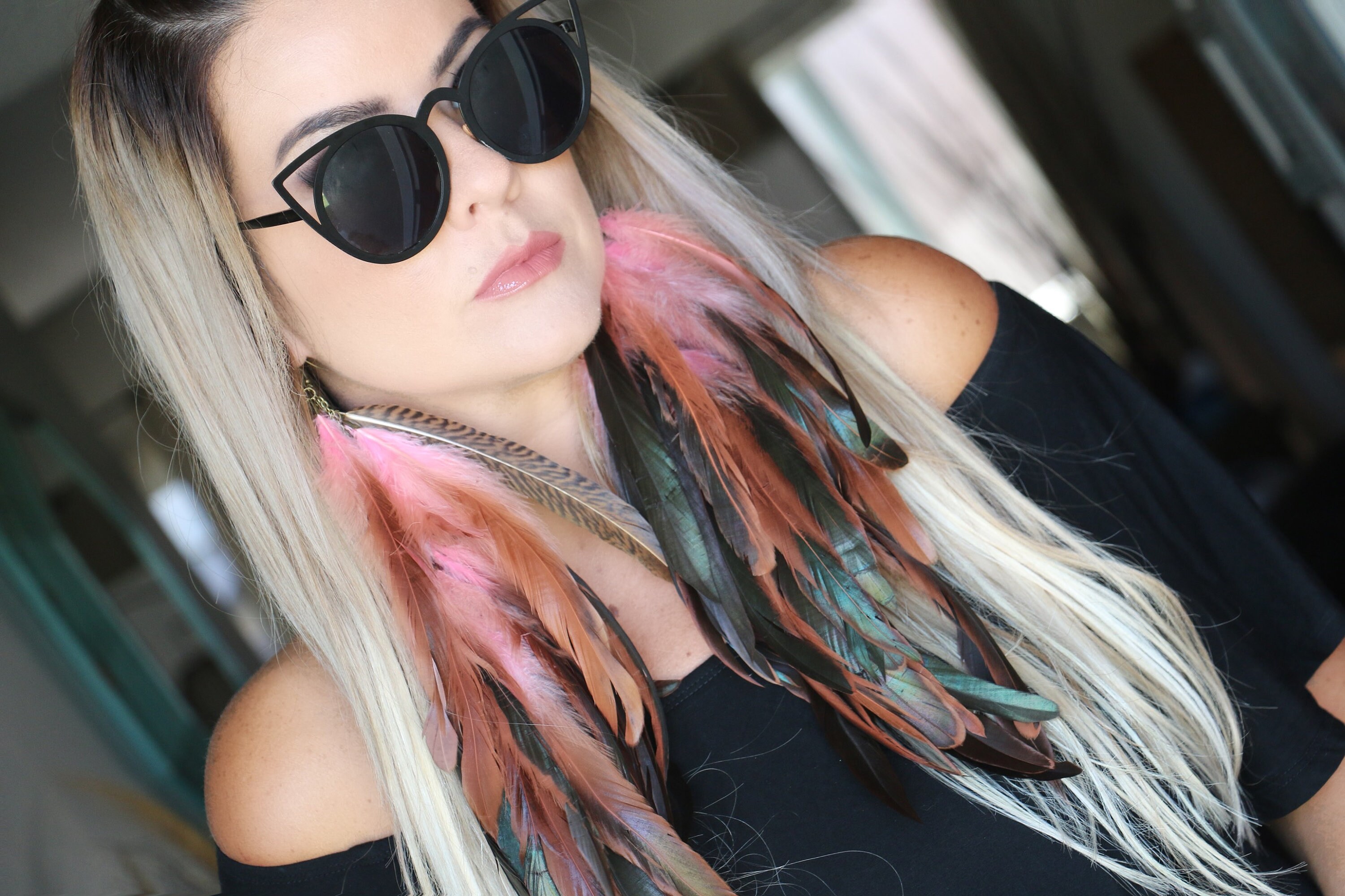 Gorgeous Light Pink Feather Earrings Baby Pink Earringslong - Etsy