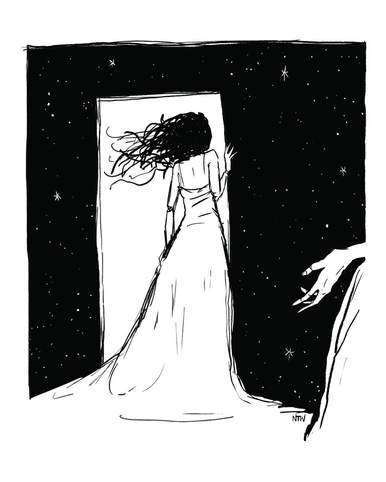 Ghostlike Woman Art Print Illustration Home Decor Wall Art - Etsy