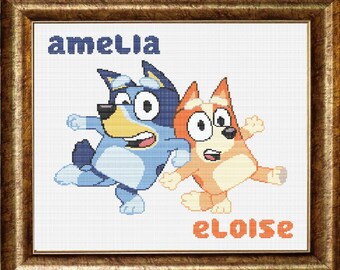 Bluey Bingo Cross Stitch Pattern - Etsy
