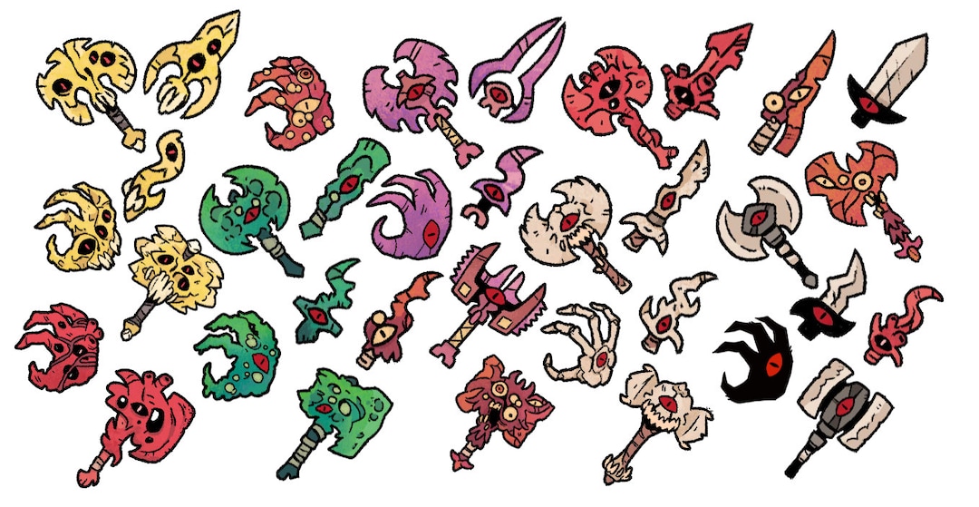 Cult of the Lamb Weapons Cross Stitch Pattern - Etsy