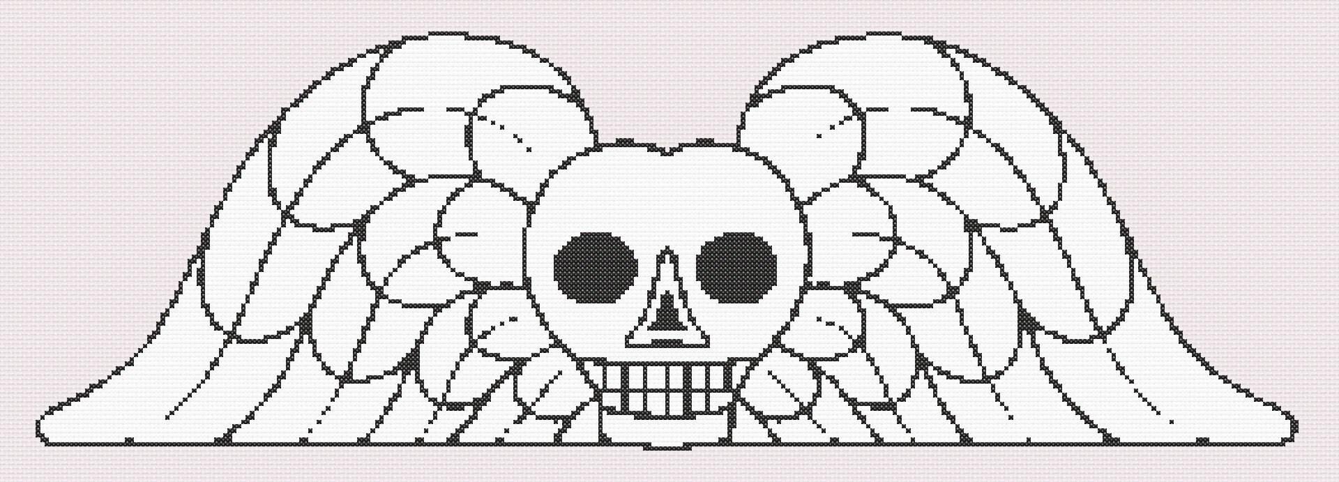 Victorian Winged Mourning Skull Cross Stitch Pattern - Etsy