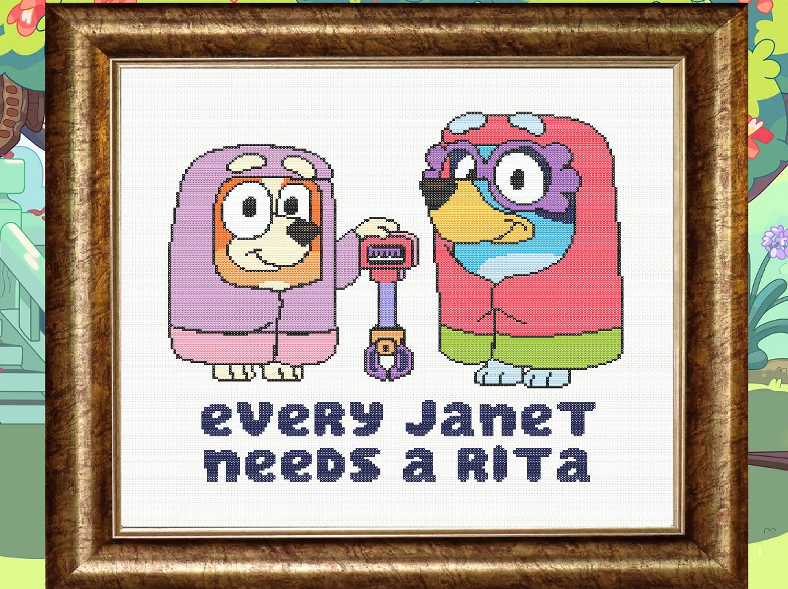 Janet & Rita Cross Stitch Pattern - Etsy
