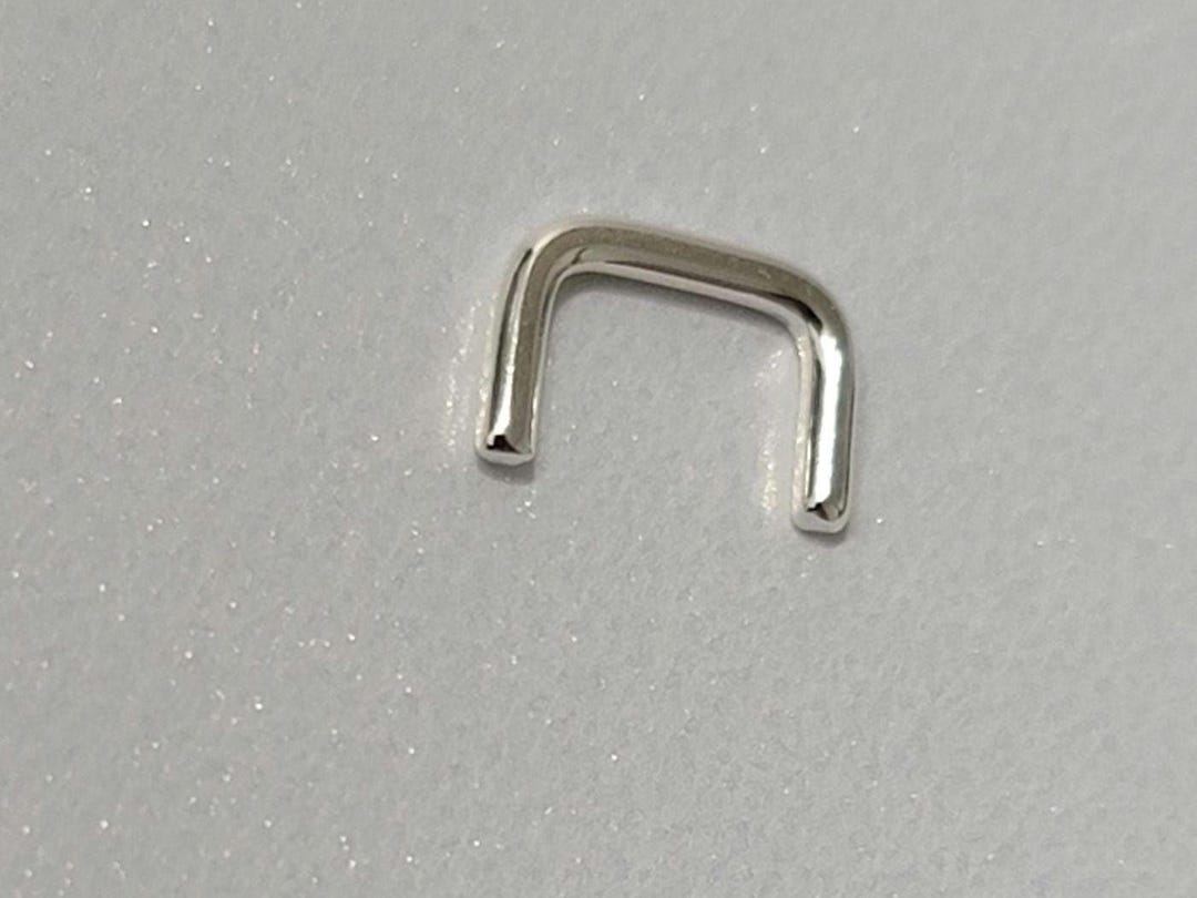 Sterling Silver Septum Retainer Staple, 16/18 Gauge - Etsy