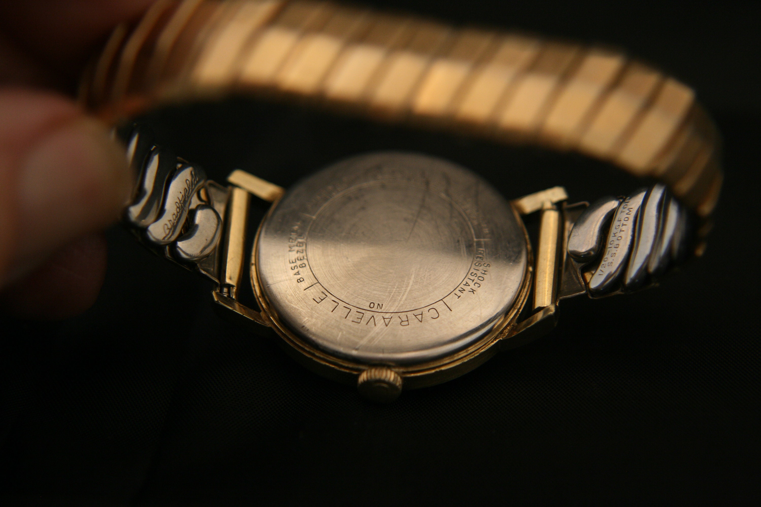 Men's vintage 1970 Caravelle by Bulova copper dial manual wind 7 jewel ...
