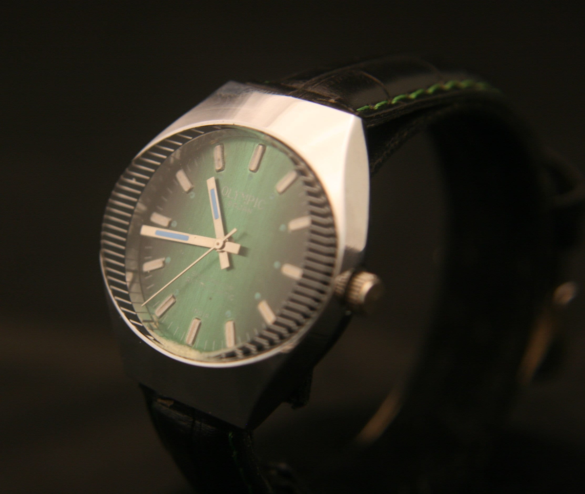 Rare vintage 1970's men's serviced Olympic emerald stadium dial 17 ...