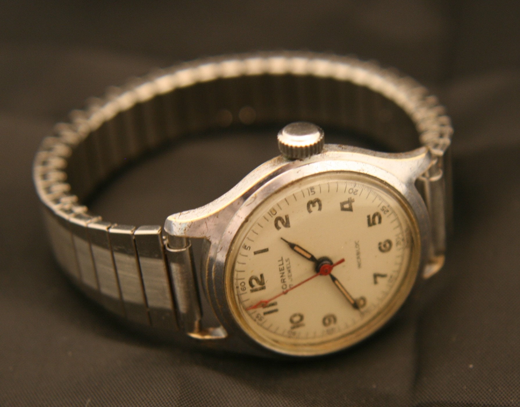 Men's vintage 1950'S Swiss Cornell, Shriro Watch Co. 17 jewel military ...