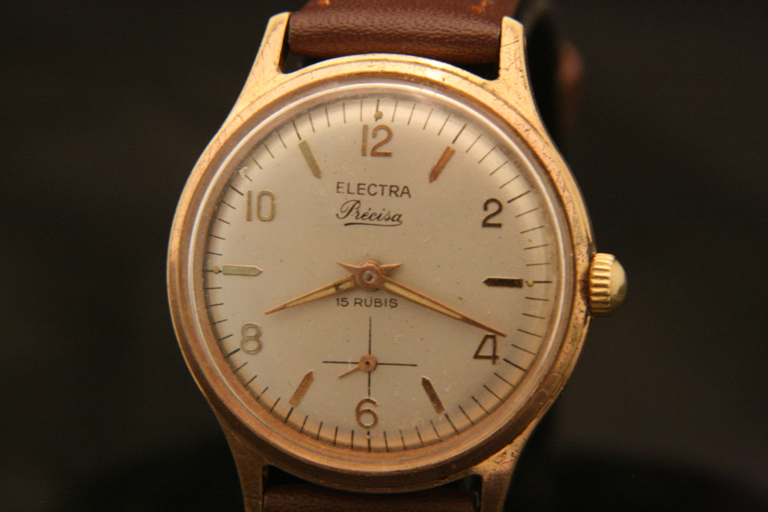 Strong running men's Swiss vintage 1950's Electra Precisa Dress 15 ...