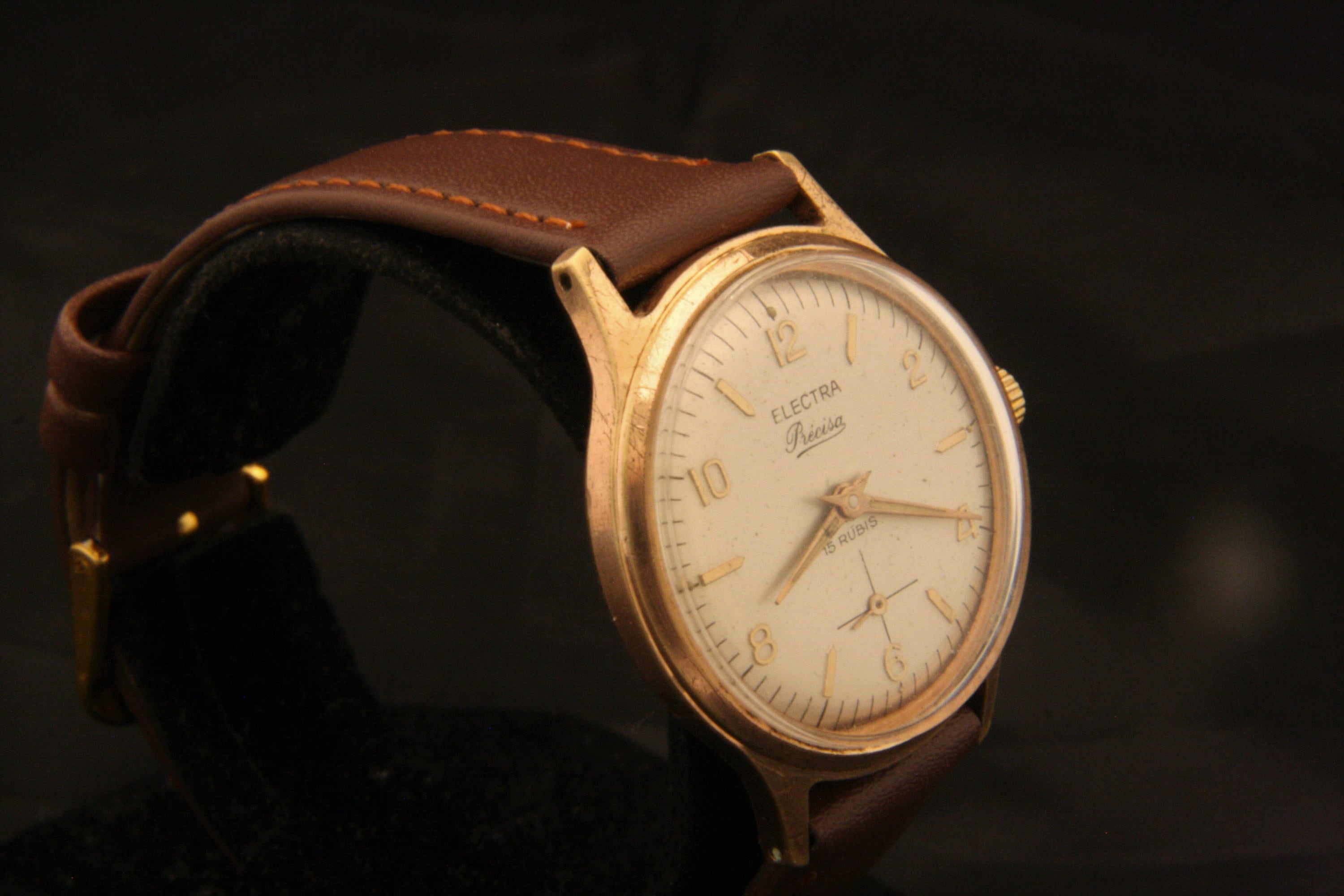 Strong running men's Swiss vintage 1950's Electra Precisa Dress 15 ...