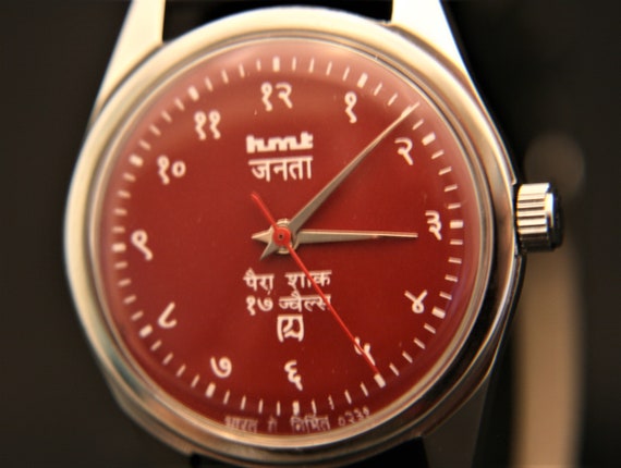 Serviced and restored blood red dial vintage men's 19… - Gem