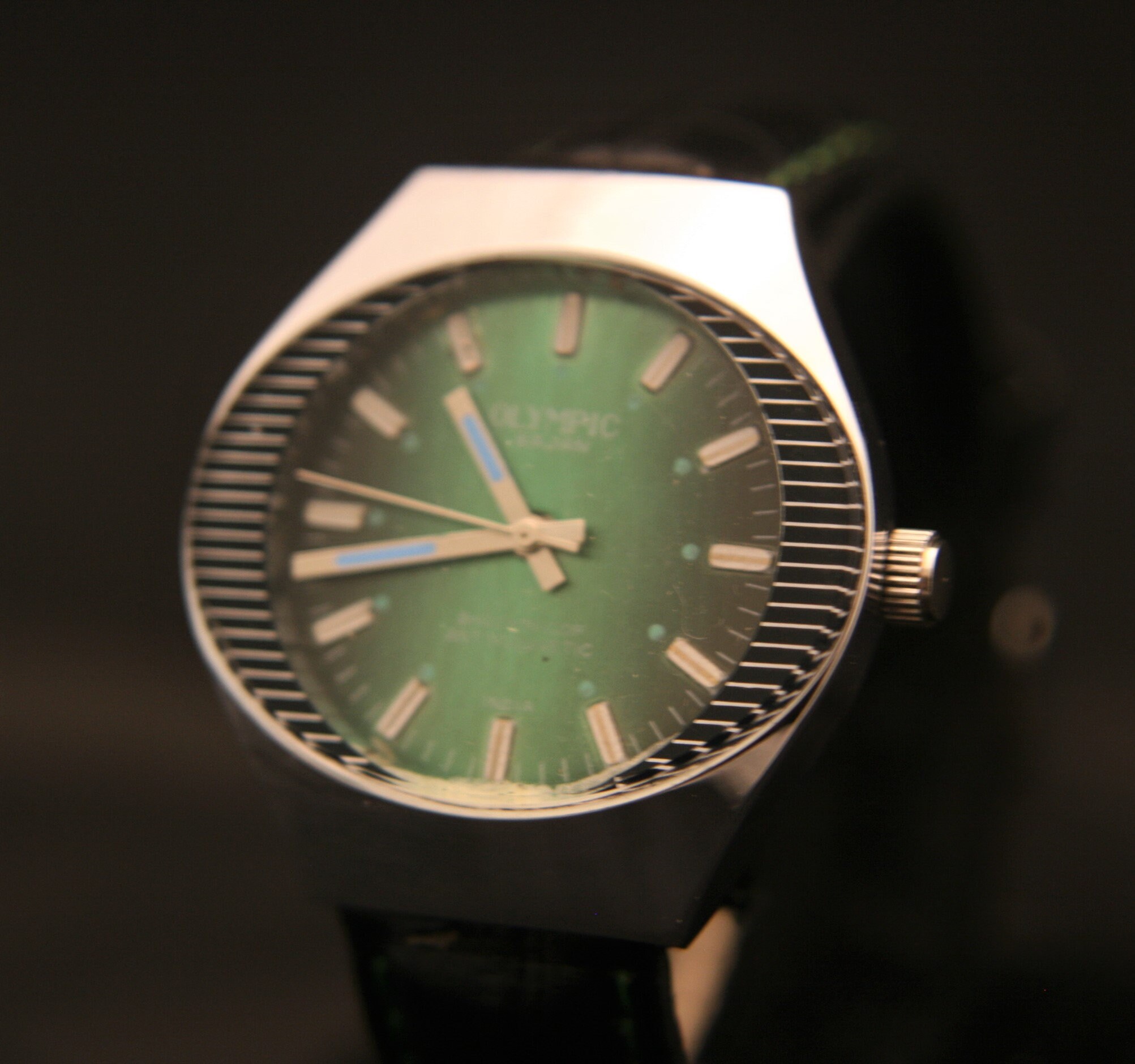 Rare vintage 1970's men's serviced Olympic emerald stadium dial 17 ...