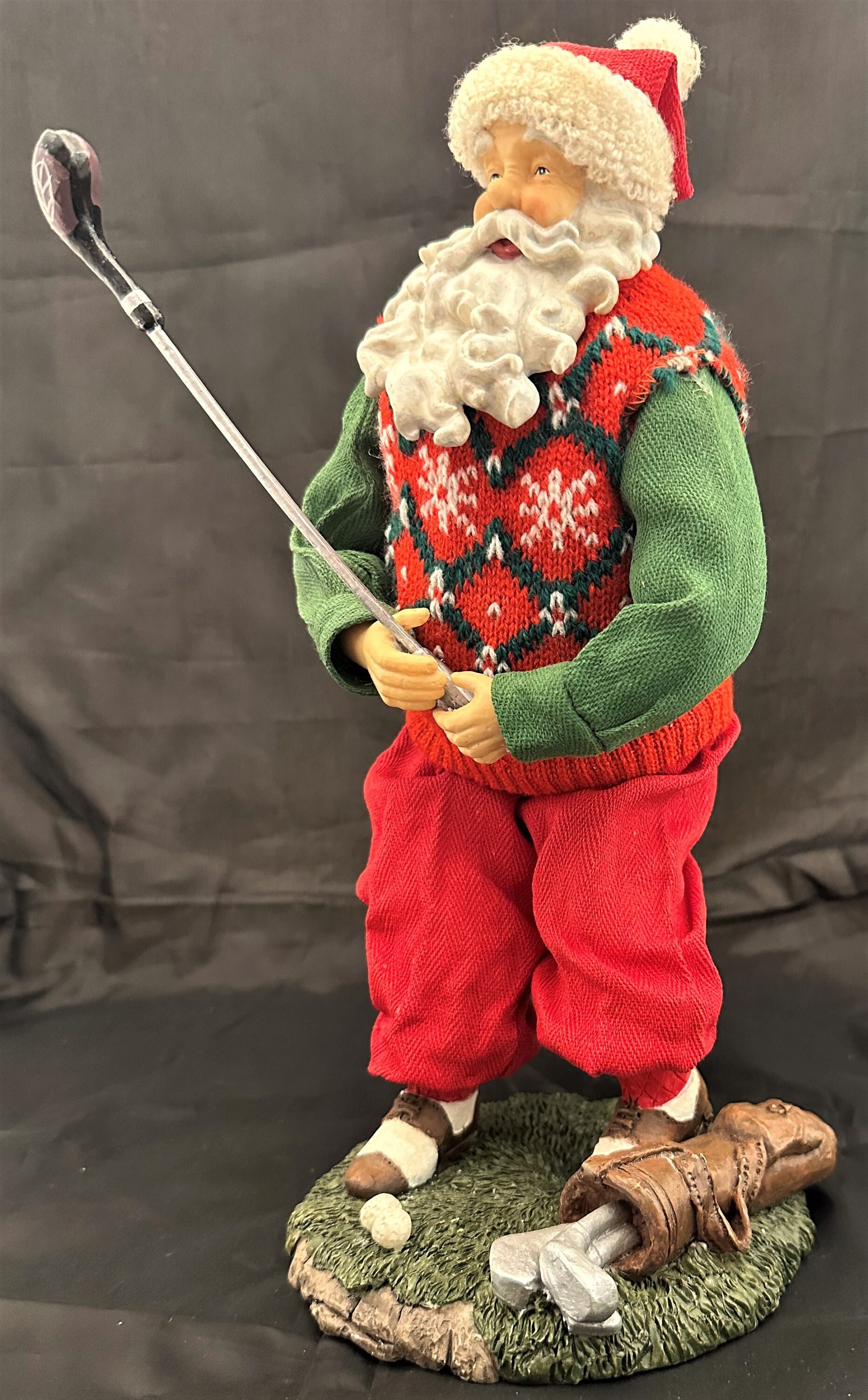 Vintage 1960'S Dayton Hudson 12 Golfing Santa in sweater and spats figure