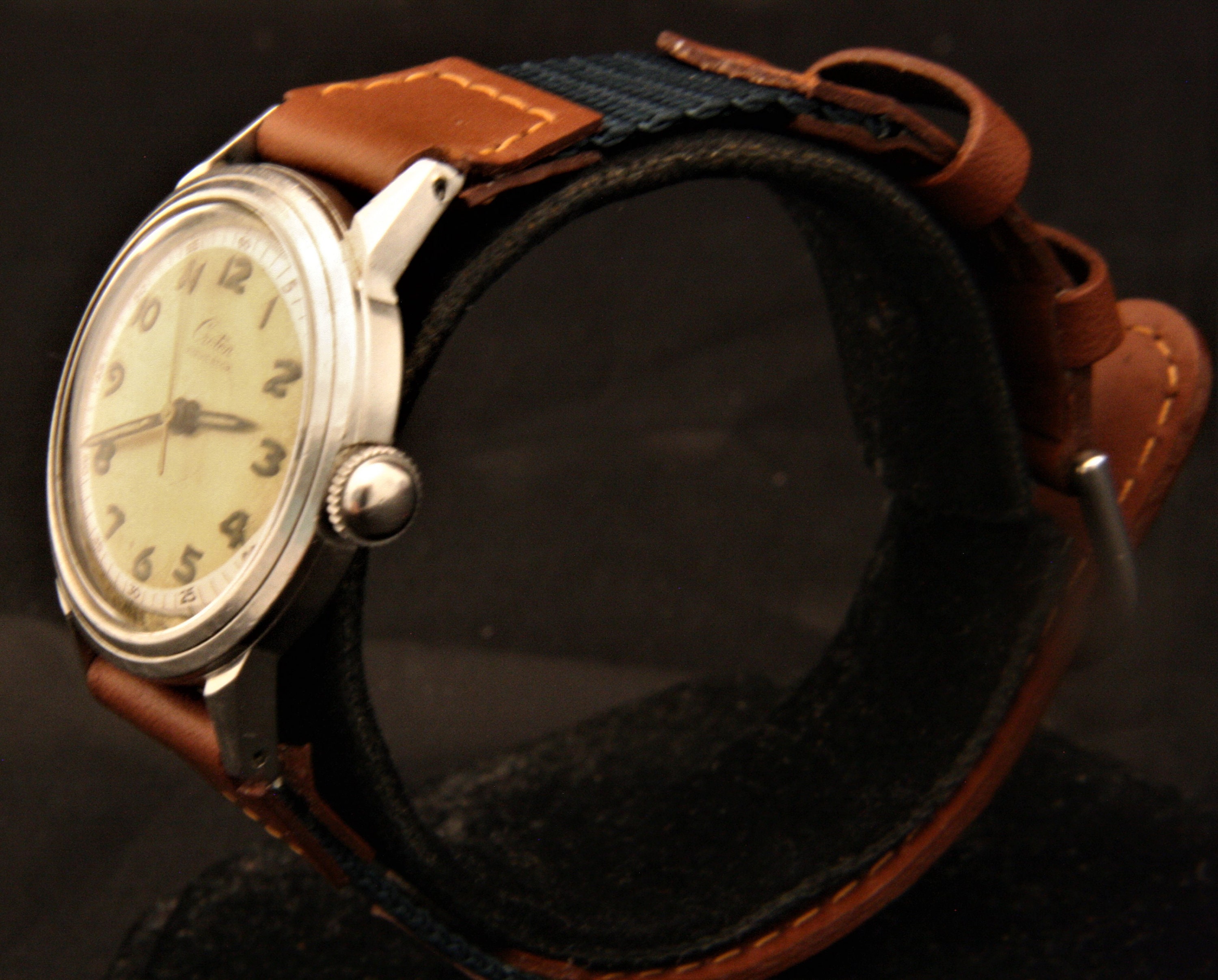 Very rare 1940's men's WWII Croton Vindicator men's Swiss 17 jewel ...