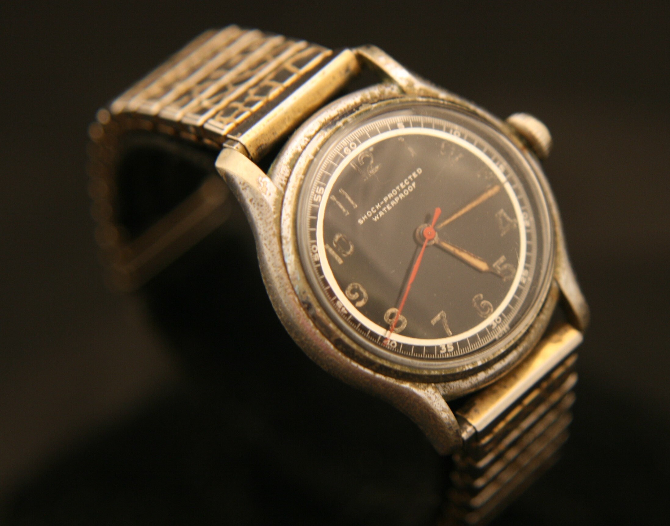 Strong running WWII vintage men's military Nastrix 17 jewel Swiss ...