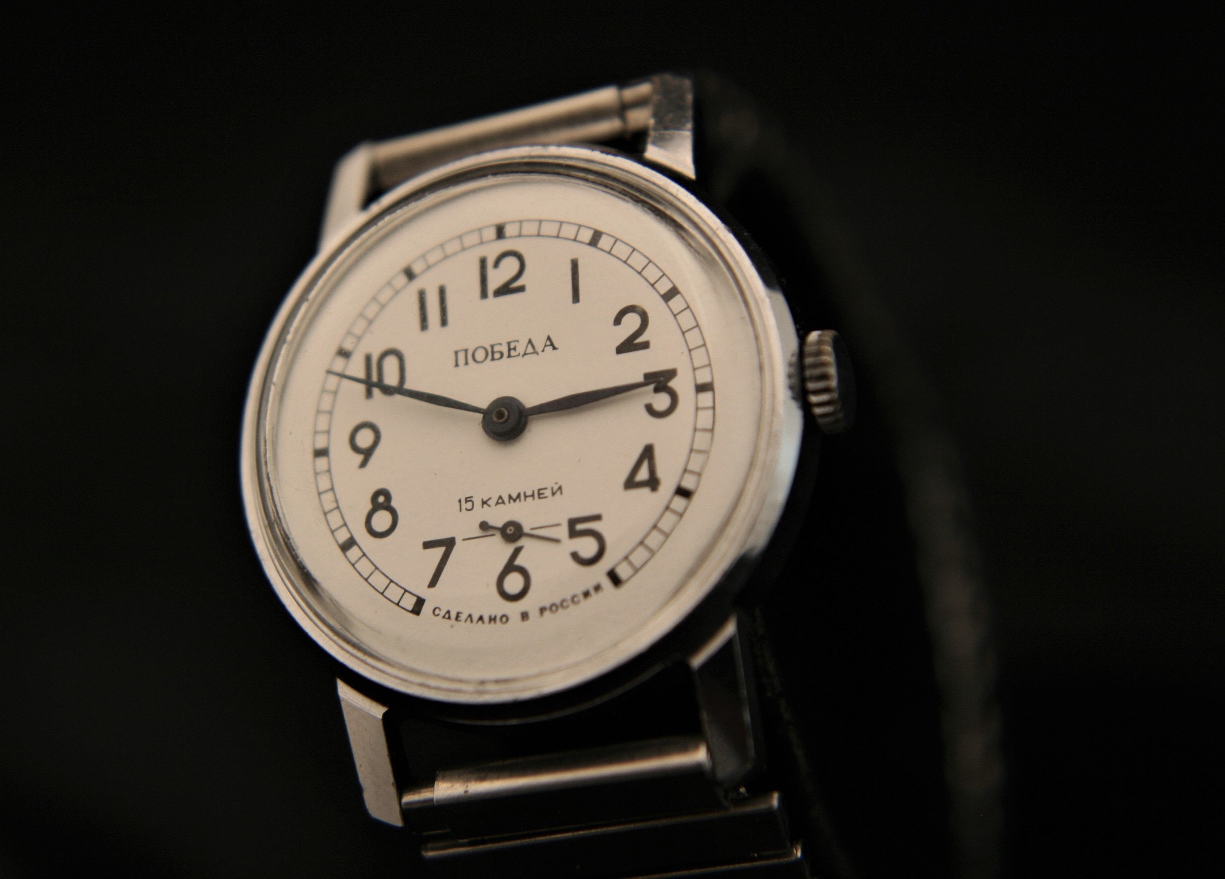 Vintage early 1990's Soviet serviced Pobeda 15 jewel ZIM 2602 movement ...