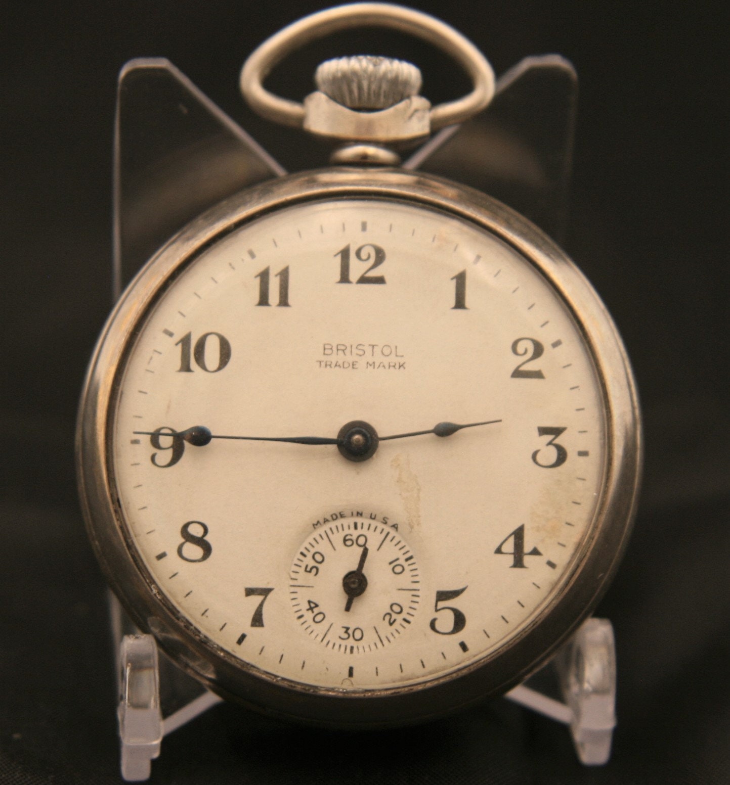 Vintage 1929 men's open face Ingraham Dollar USA made Bristol pocket ...