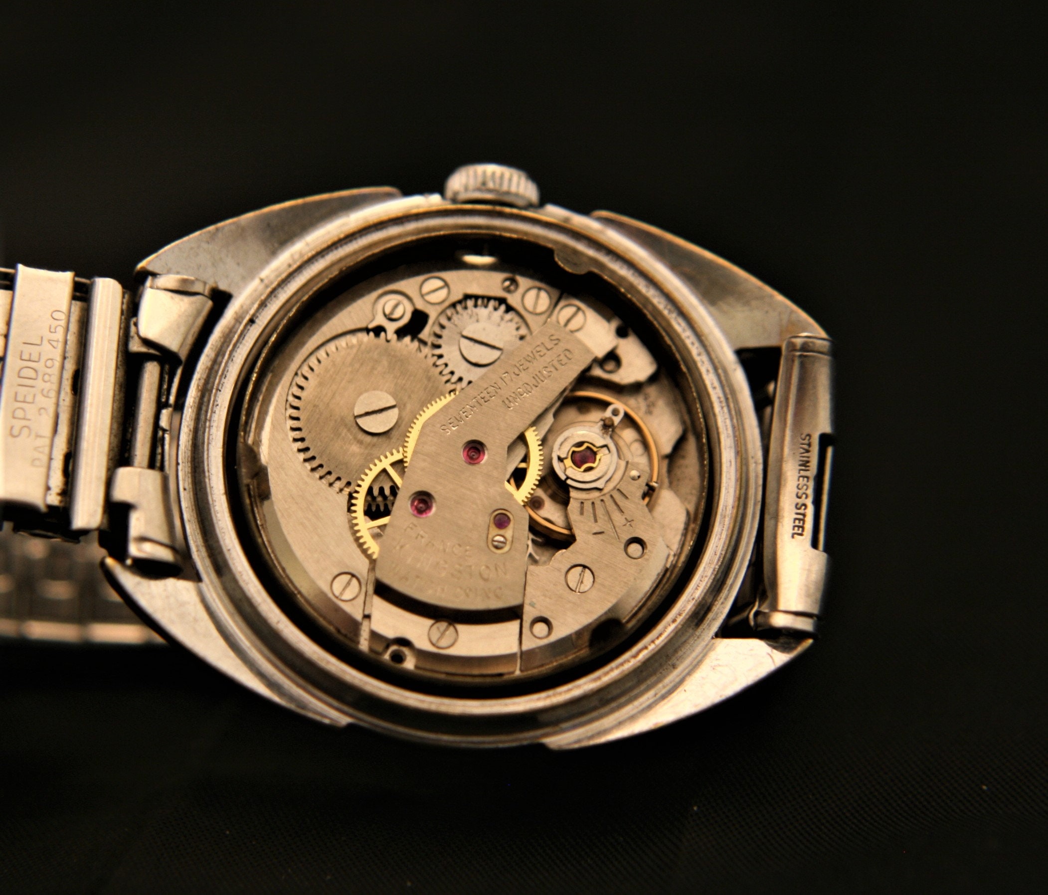 Vintage 1950's Lathin (Kingston Watch Co.) French 17J men's wristwatch ...