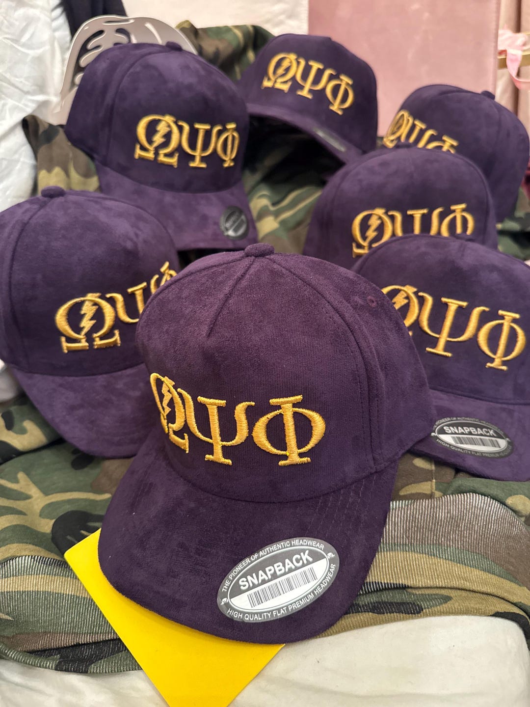 Purple Suede 3d Puff Omega Psi Phi Cap - Etsy