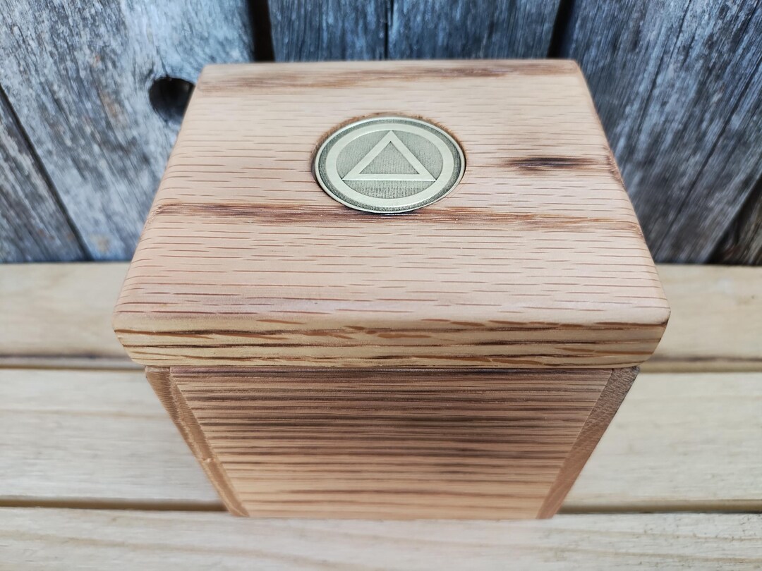 Burned Red Oak Sobriety Recovery Keepsake Box Sobriety Gift - Etsy