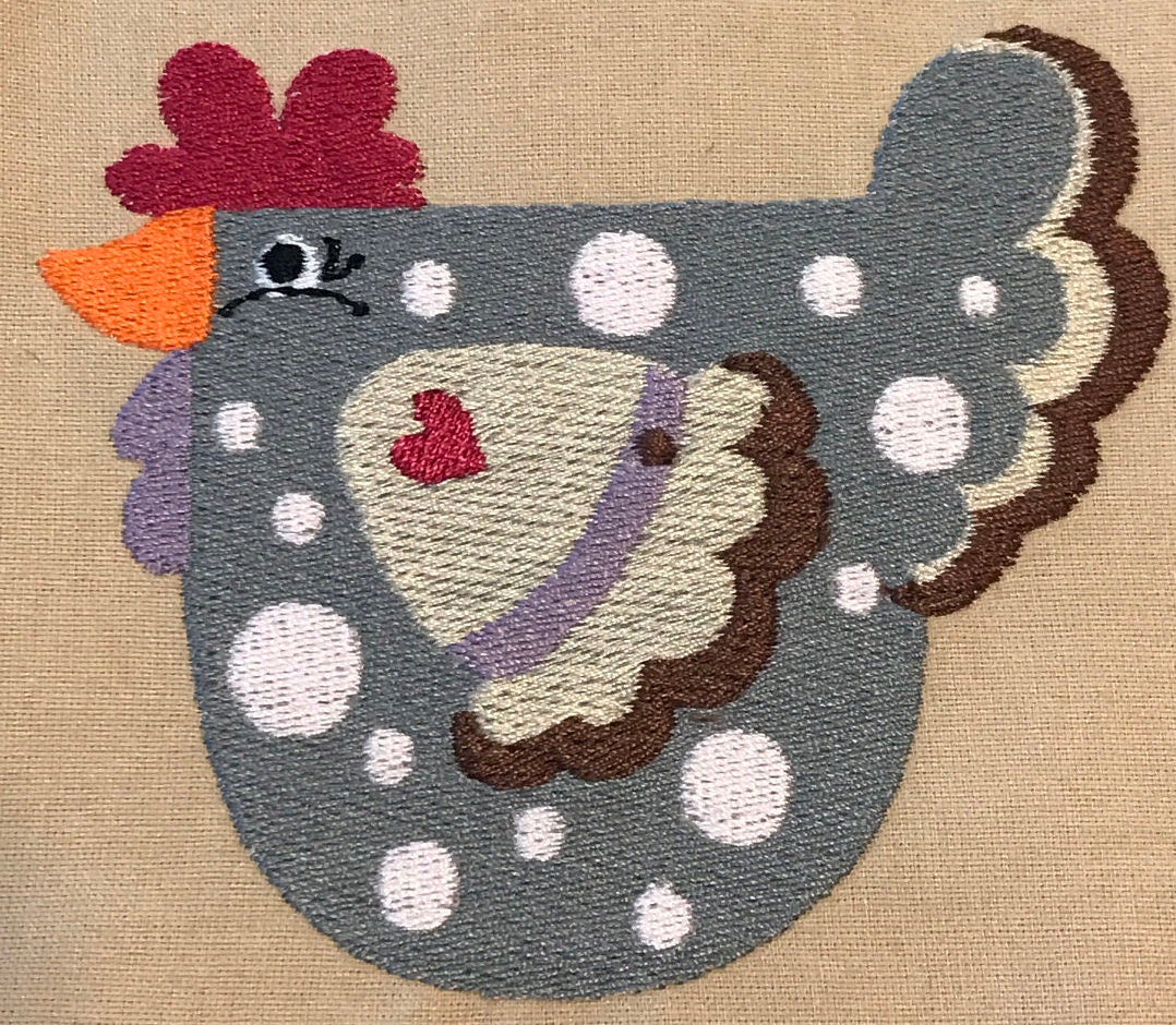 Country Chicken Machine Embroidery Design File Digital Download - Etsy