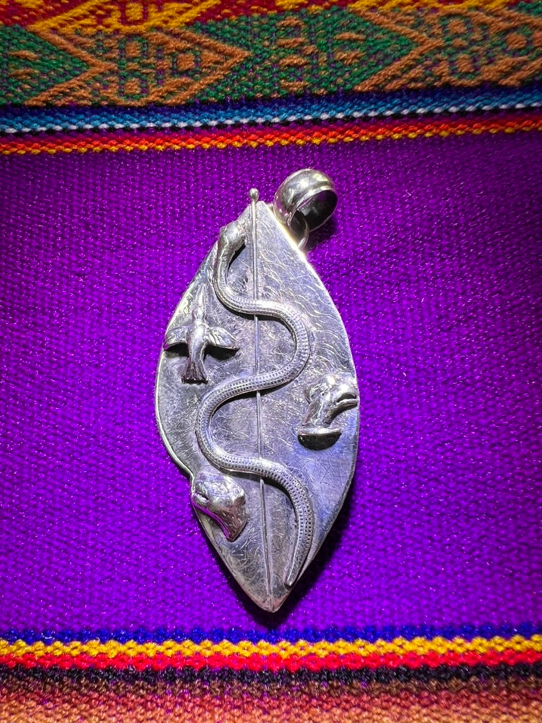 Andean Coca Pendant - Large Single Leaf - Etsy
