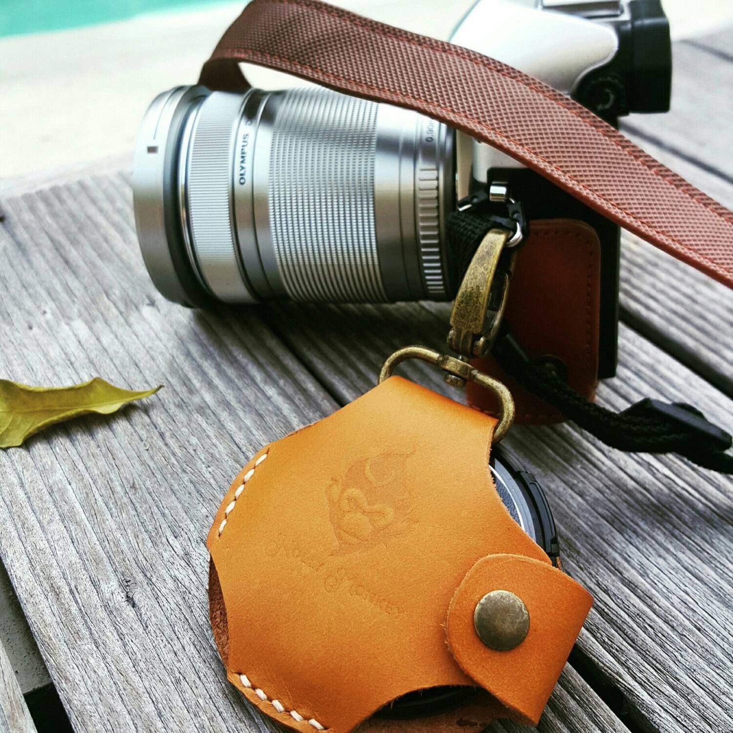 Leather Lens Cap Case, Lens Cap Holder, Leather Cap Pocket. - Etsy