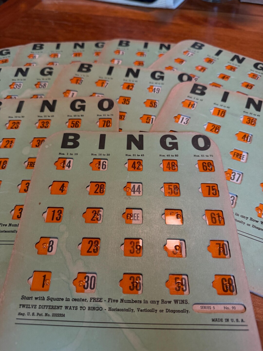 Vintage Sliding Window Bingo Boards - Etsy