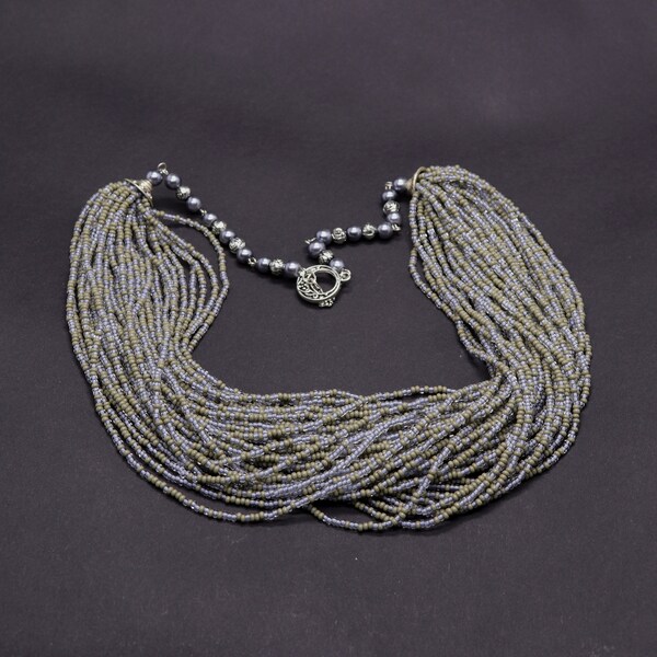 Multi Strand Seed Bead Necklace - Etsy