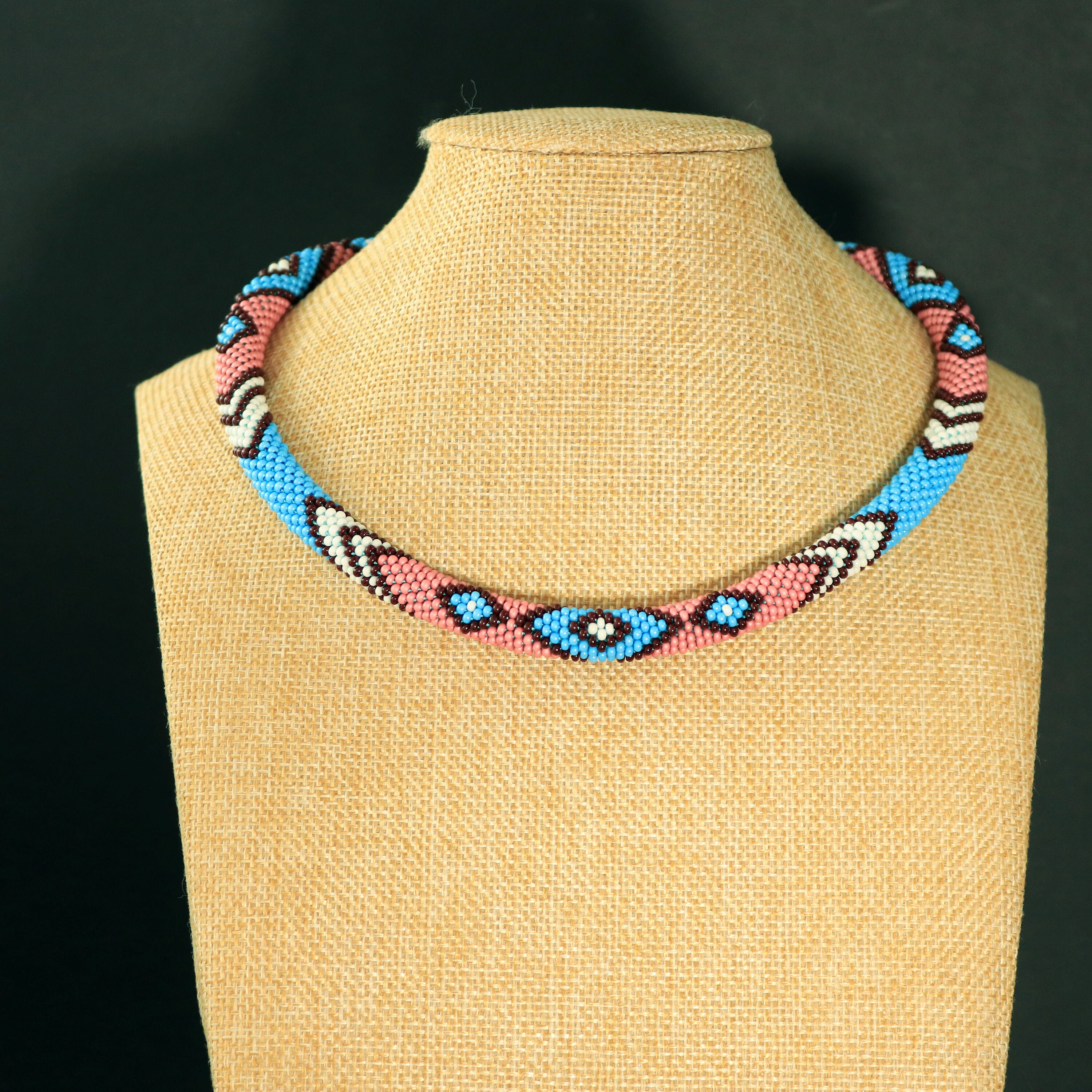 Native Americans Inspired Beaded Necklace Native Beadwork | Etsy