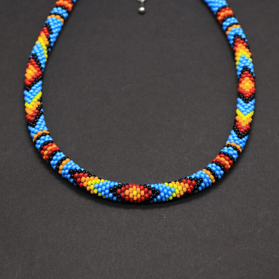 Native Americans Inspired Beaded Necklace Native Beadwork - Etsy