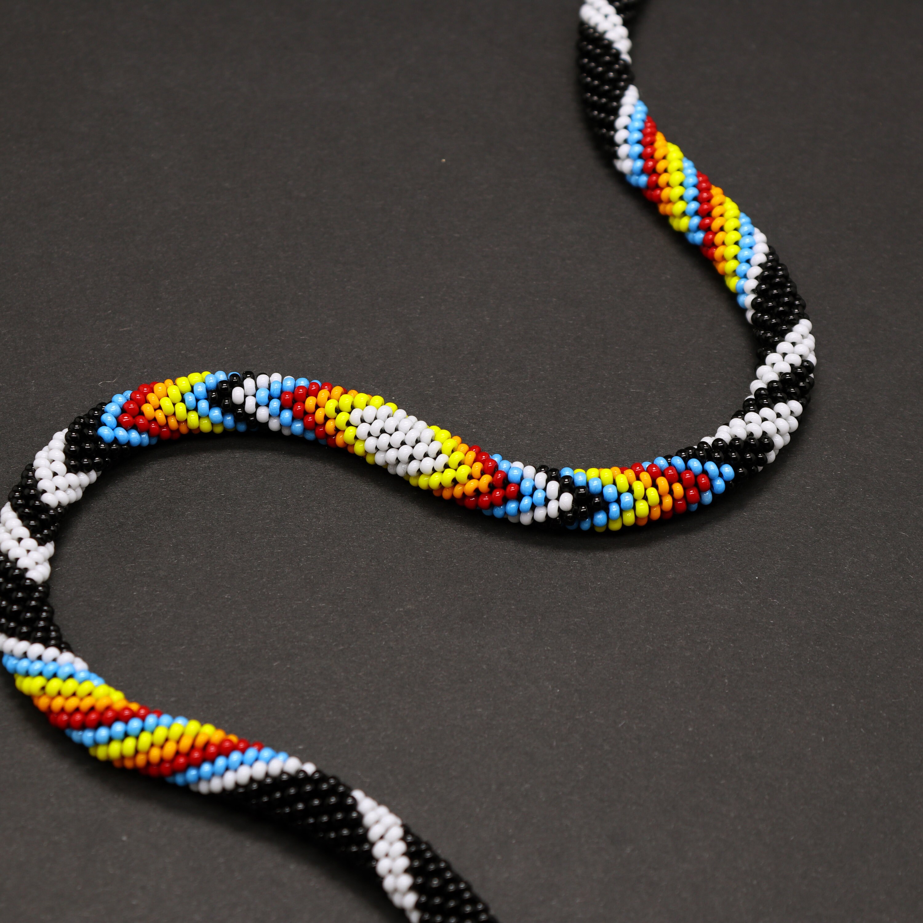 Native Americans Inspired Beaded Necklace Bead Crochet Choker Native ...