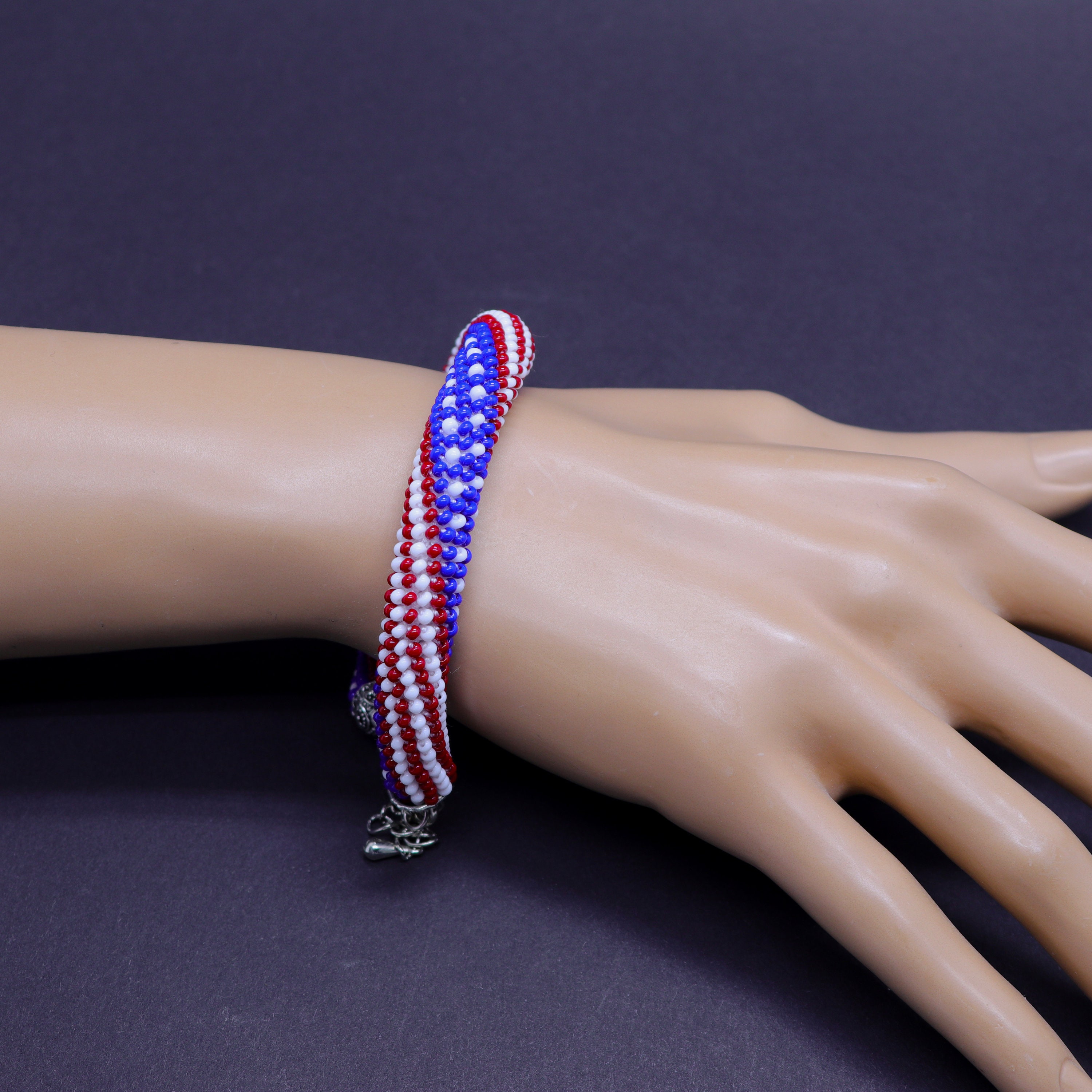 American Flag Bracelet USA Flag Bracelet Patriotic Jewelry - Etsy