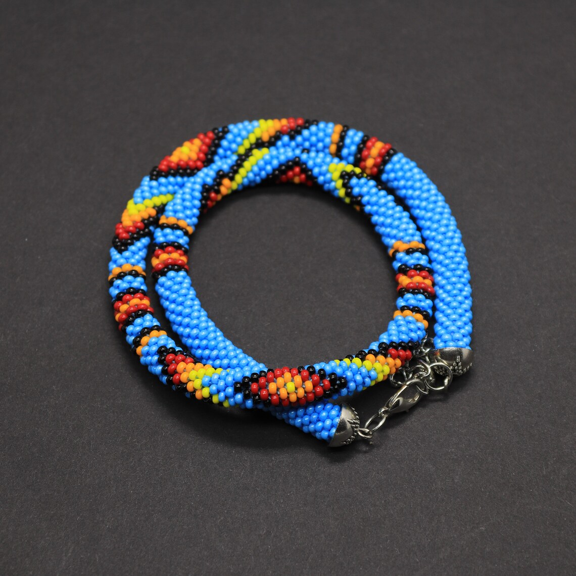 Native Americans Inspired Beaded Necklace Native Beadwork - Etsy