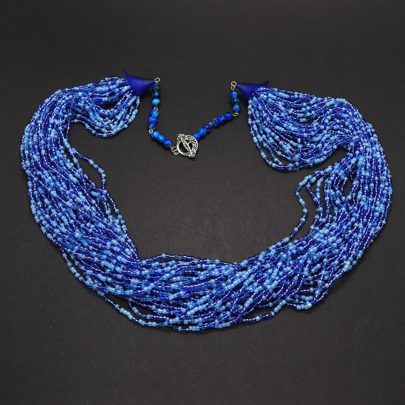 Multi Strand Seed Bead Necklace - Etsy