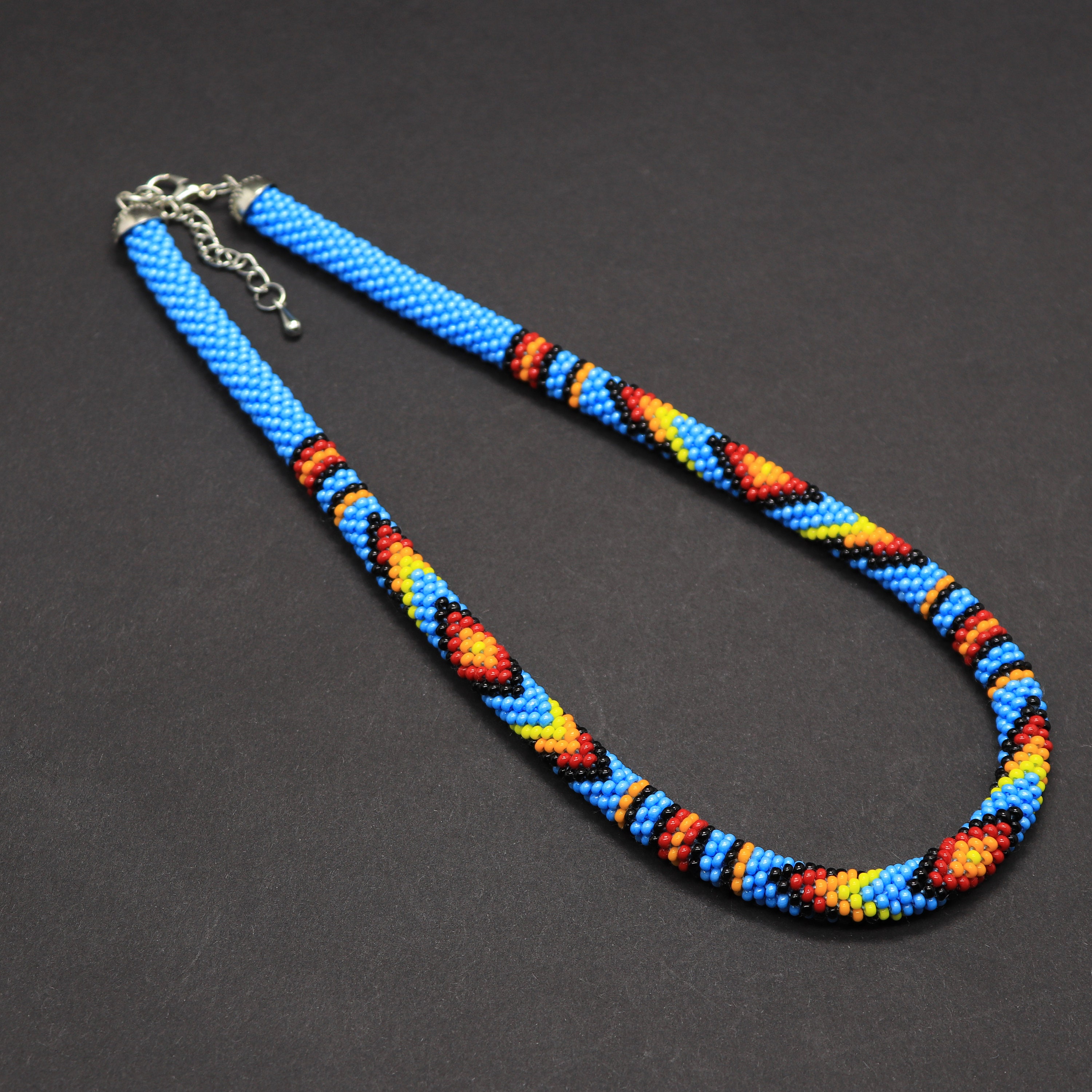 Native Americans Inspired Beaded Necklace Native Beadwork Bead - Etsy