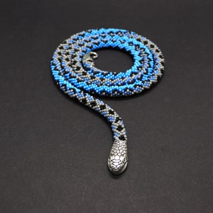 Bead Snake Necklace, Snake Choker, Ouroboros, Serpent Jewelry, Viper ...