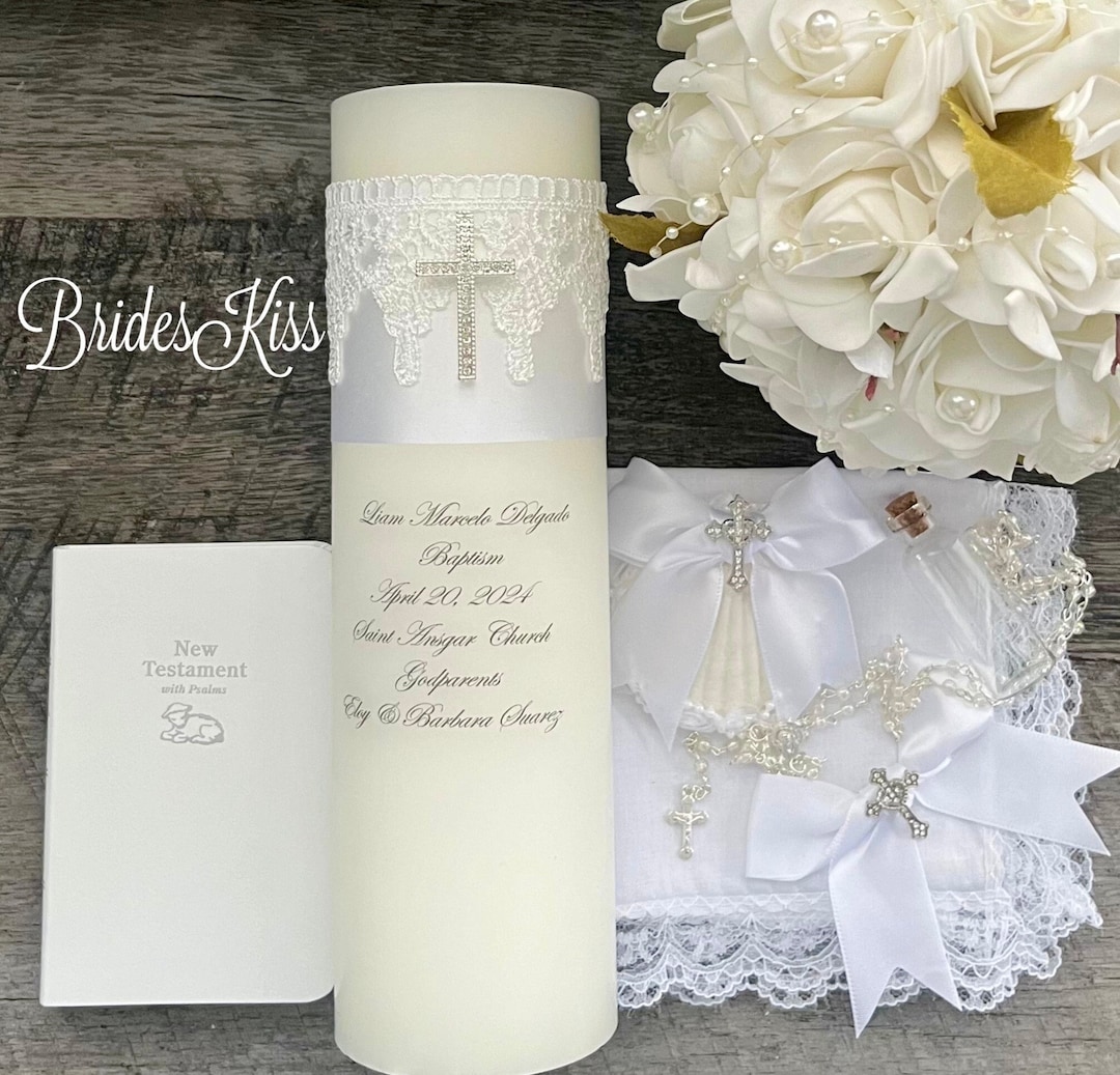 Baptism Candle Set. Boy Baptism. Girl Baptism. Girl Christening. Boy ...